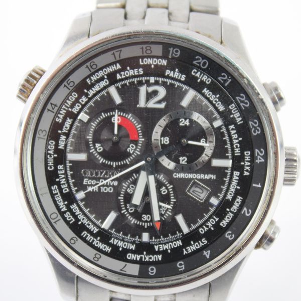 Orologio Citizen World Timer Cronografo Eco-Drive Quarzo Non Testato ...