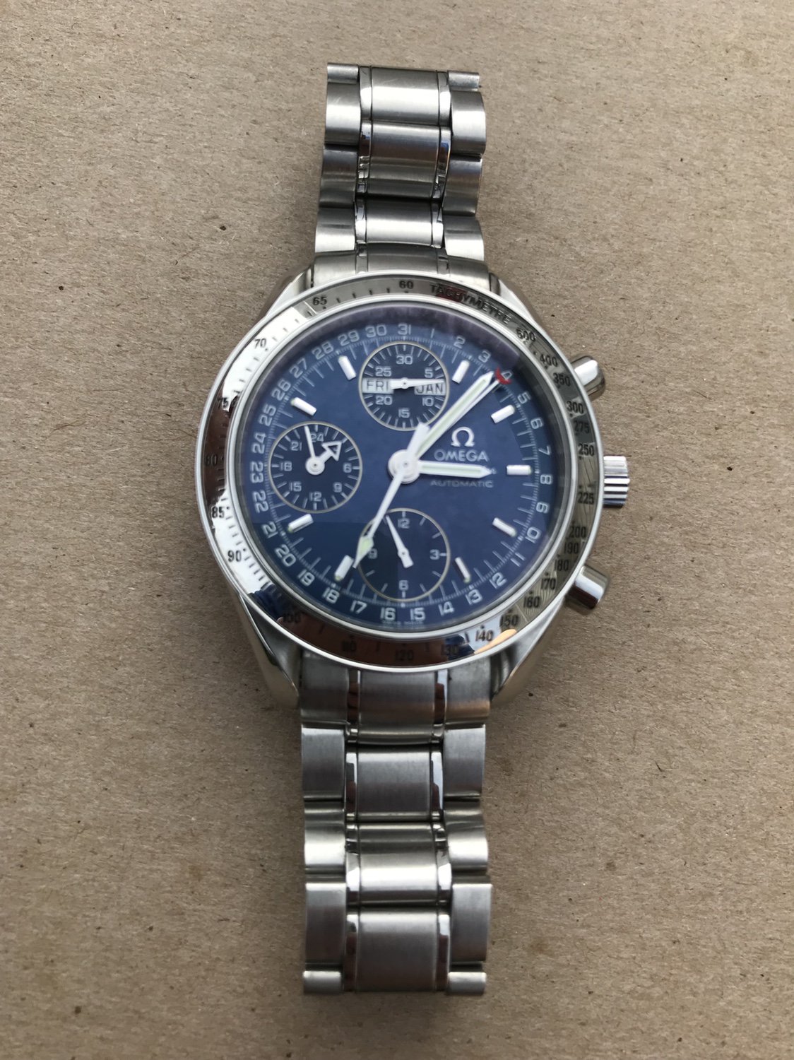 FS: Omega Speedmaster Day Date Blue Dial 3523.80 | WatchCharts Marketplace