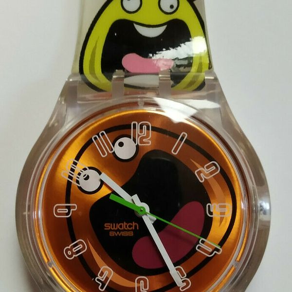 NEW Swatch Watch Original Pop Wave SUJK108 Jelly Faces Smiling ...
