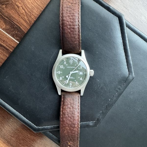 Hamilton Khaki Field Mechanical H694190 Green Dial Men's Field Watch ...