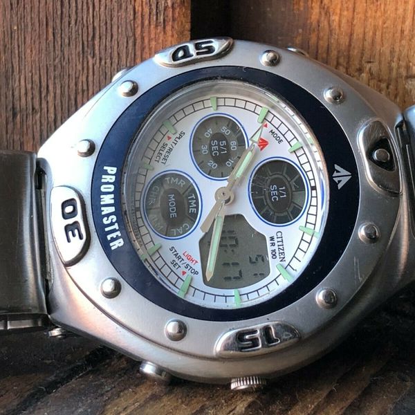 AUTHENTIC Nice Vintage Gents CITIZEN PROMASTER C451,ALARM Digi/Ana ...