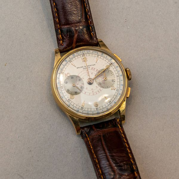 [WTS] Baume Mercier 18k gold vintage chronograph 3916 manual wind ...