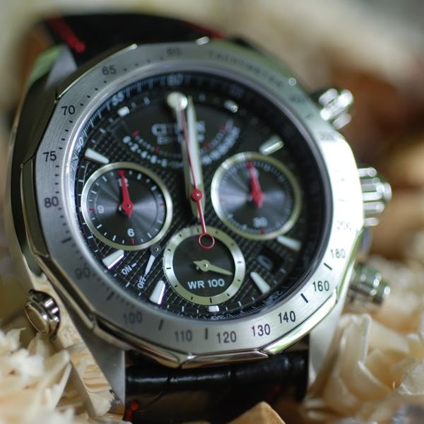 FS: Citizen 'Signature' Fly Back Chronograph on Black Alligator w/ Red ...