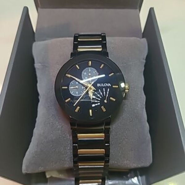 Bulova Futuro 98C124 40 mm Black and Gold Stainless Steel Men's ...