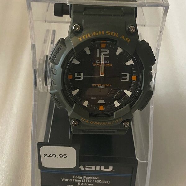 Casio Men Tough Solar Illuminator Analog/ Digital Chronograph Watch ...