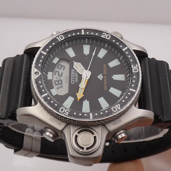 CITIZEN PROMASTER AQUALAND C520-000371 DIVER'S 200m ACCIAIO ANNI 1990s ...