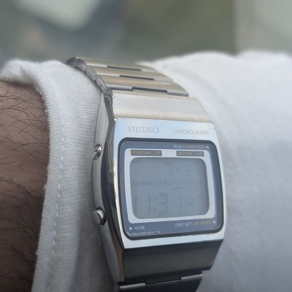 vintage Seiko Chronograph A229-5000 Quartz Digital Menâ s rare ...
