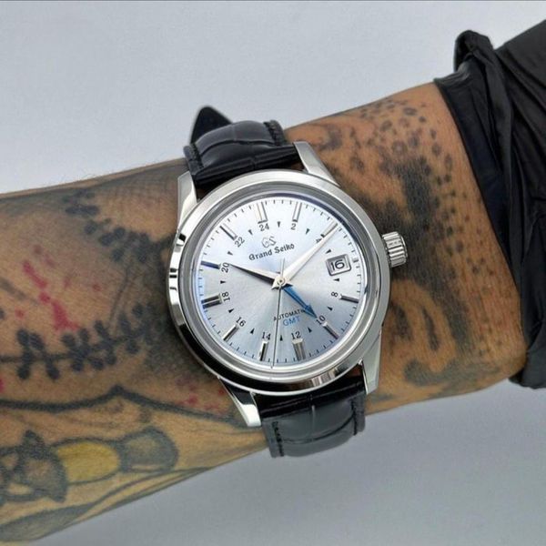 Custom Grand Seiko Elegance Blue Men's GMT MOD Watch - NH34GMT ...