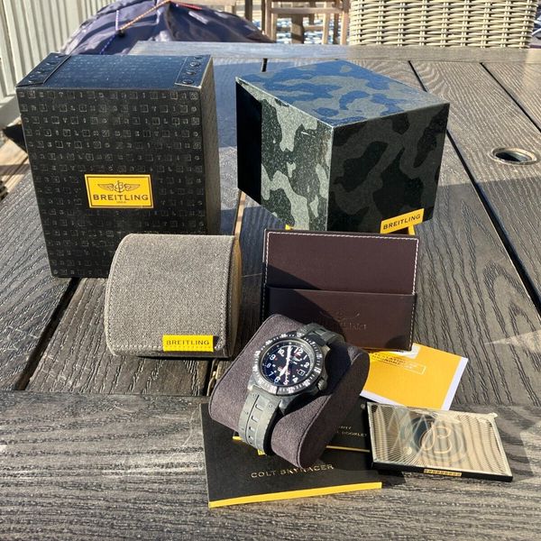 BREITLING! COLT SKYRACER CHRONOMETRE All Orig. Black Dial Strap BOXES ...