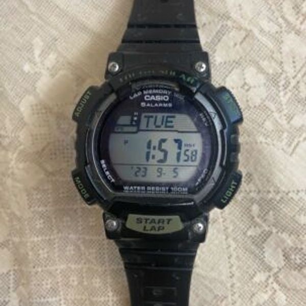 Casio STL-S100H 3425 Tough Solar Lap Memory 120 Water Resist 100M ...