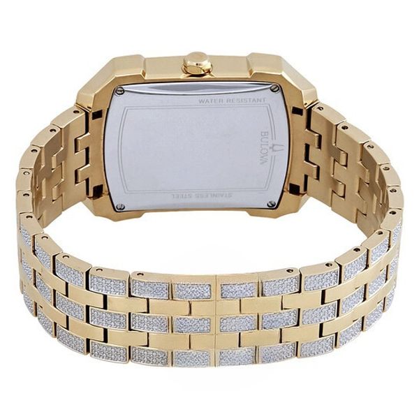 Bulova Men's Crystal Chronograph Stainless Steel Silver Dial Quartz ...