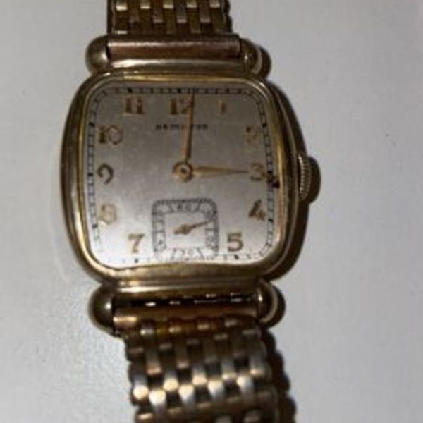 Vintage 1930'S Mens 987-F Hamilton 17J Manual 10K Gold Wristwatch, No ...