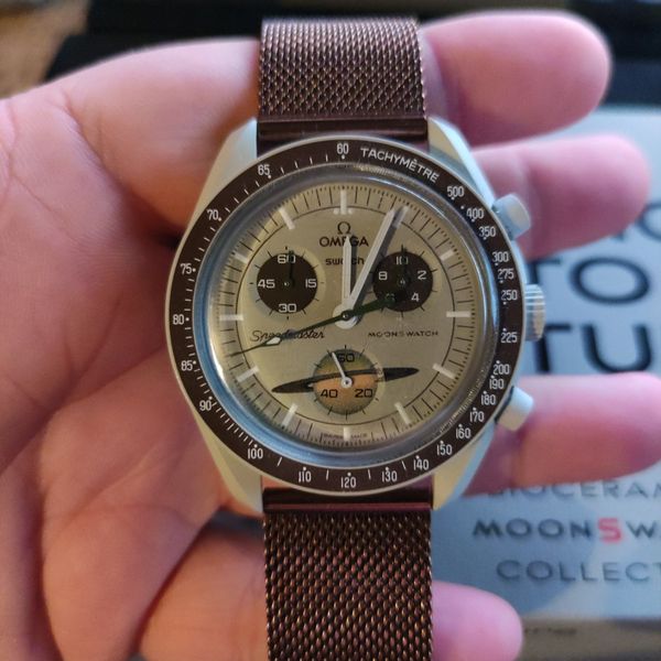 Swatch x Omega MoonSwatch Mission to Saturn - Hardly Worn - Milanese ...