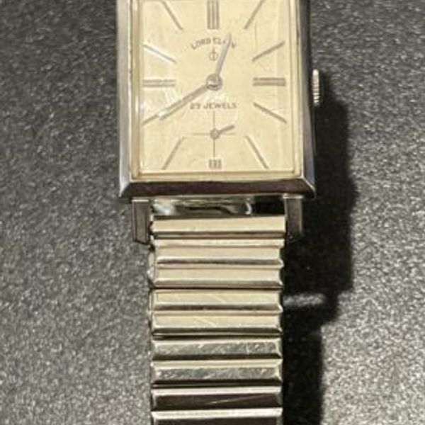Vintage Lord Elgin Automatic Wristwatch, 23 Jewel White 10K RGP, RUNS ...