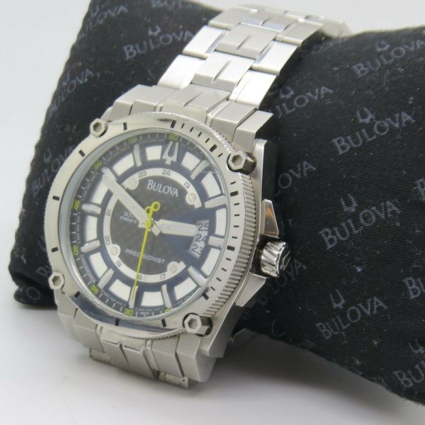 Bulova Precisionist Men's Quartz Watch 300m Water Resistant St Steel ...