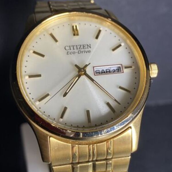 Citizen Eco-Drive E101-S058023 Mens Watch Watch Gold tone Works ...