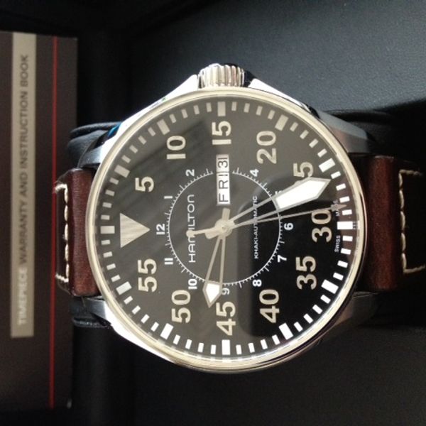 SOLD Hamilton Khaki Pilot 46mm Swiss Automatic | WatchCharts