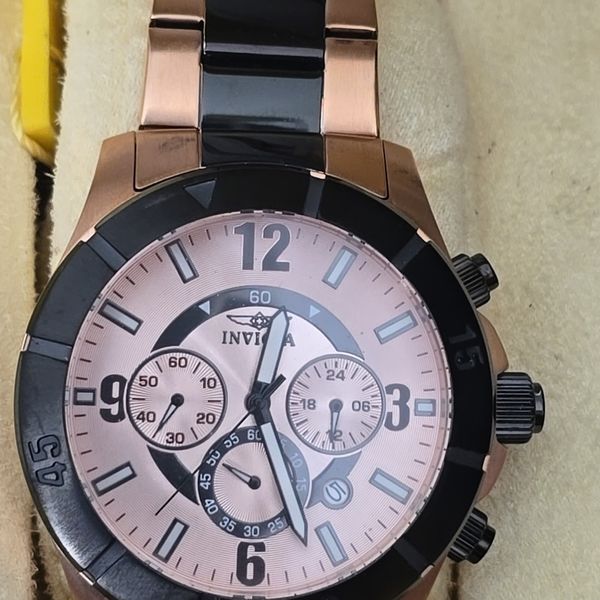 New Invicta Coalition Forces Rose Gold Tone MOP Dial Chronograph Watch ...