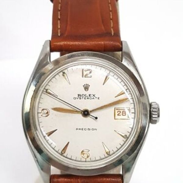 Vintage Rolex Oysterdate 6094 Mens Watch w Orig Box Service Records ...