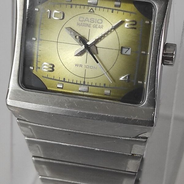 Vintage Casio MARINE GEAR MRP-101 (2784) GREEN Tank Mens Watch ...