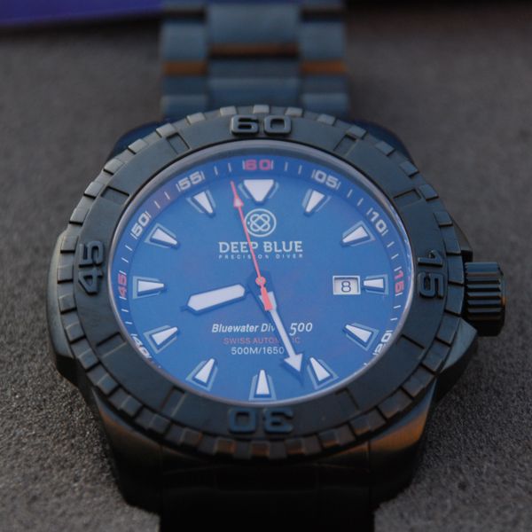 FS: SOLD: DEEP BLUE Bluewater Diver 500 BLACK PVD with Black MOP Dial ...