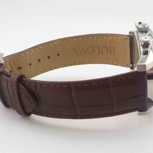 BULOVA CLASSIC SUTTON BROWN LEATHER MEN'S WATCH 96B402 $375.00 ...