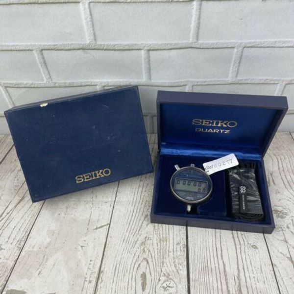 Vintage SEIKO QUARTZ LC 87-0010-G Stopwatch Stainless Steel Boxed ...