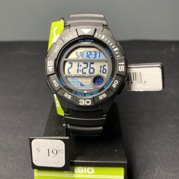 Casio Men's Quartz Black Resin Strap Digital Gray Dial Watch WS-1100H ...