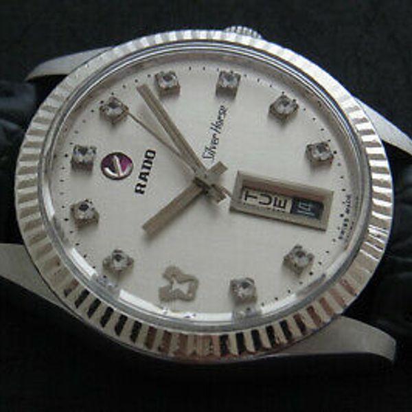NICE & RARE VINTAGE RADO SILVER HORSE AUTOMATIC 25 JEWELS SWISS MADE ...