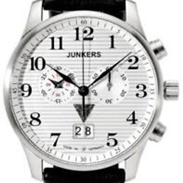 【FREE SHIPPING】 junkers chronograph iron annie ju 52 silbern well ...