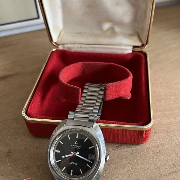 Vintage Certina Ds Black Dial S.steel AutomÃ¡tic Watch Box And Papers ...