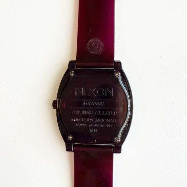 Nixon Time Teller P Minimal Watch Unisex Burgundy/Maroon w Blue Needs ...