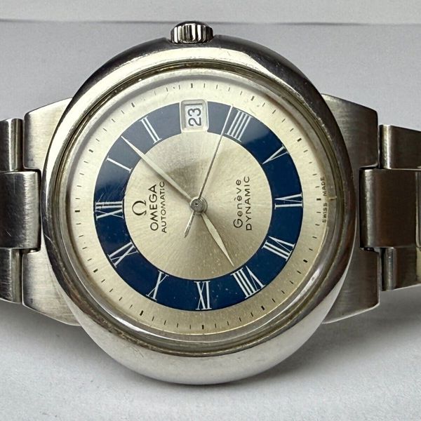 Omega Dynamic Silver and blue Roman Numeric Dial | WatchCharts Marketplace