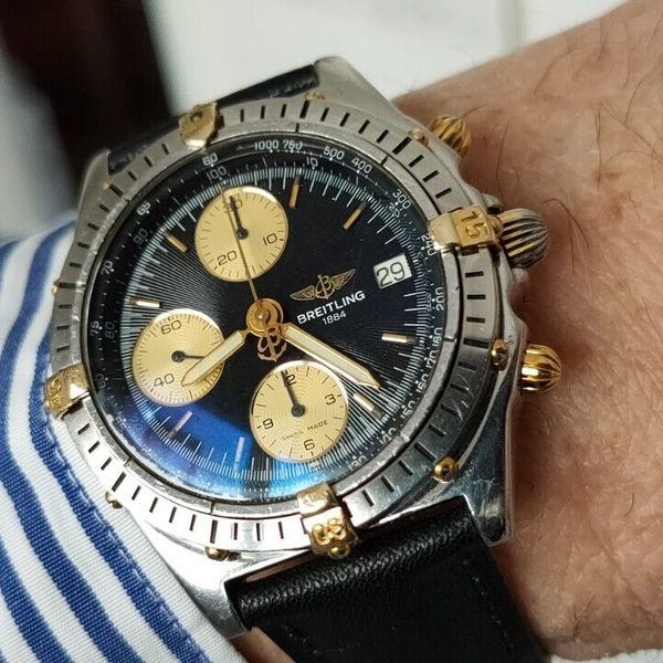 BREITLING Chronomat Chronograph Automatic Soleil BLACK Dial FANTASTIC ...
