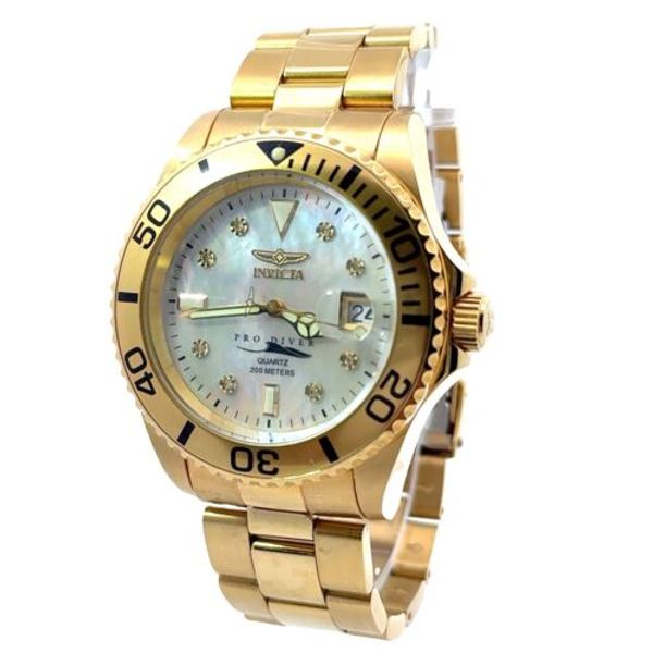 Invicta Diamond Pearl Dial Quartz Pro Diver Watch 5011 Limited Edition ...