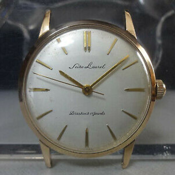 Vintage 1960 SEIKO mechanical watch [Seiko Laurel] 17 Jewels Diashock ...