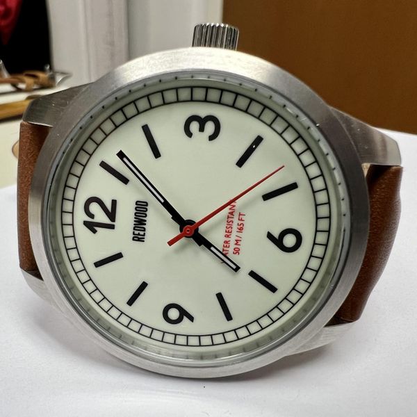 [WTS]Redwood field watch, full lume, leather strap $55 shipped ...