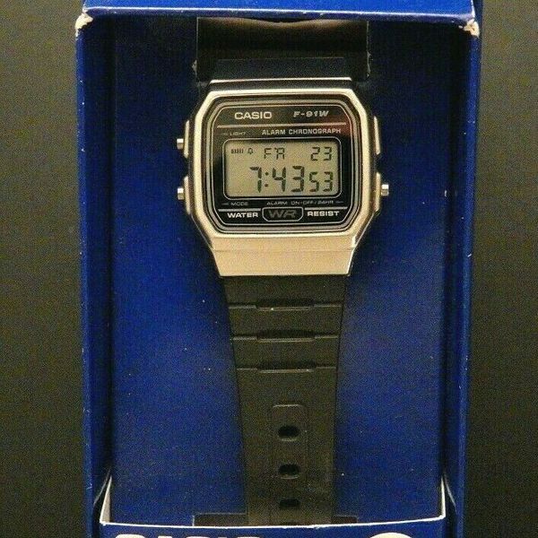 Casio F91W Wrist Watch - Silver | WatchCharts