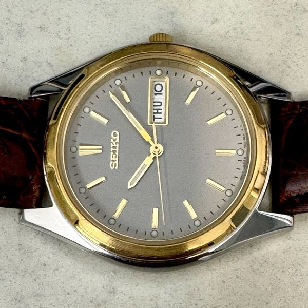 VINTAGE Menâ s TT SEIKO Quartz BOX 7N43-8199, Gray Dial, Day/Date RUNNING GREAT | WatchCharts ...