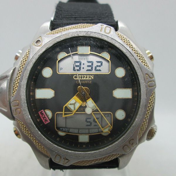 CITIZEN AQUALAND DUPLEX PROMASTER ALARM CHRONOGRAPH QUARTZ MENS ...