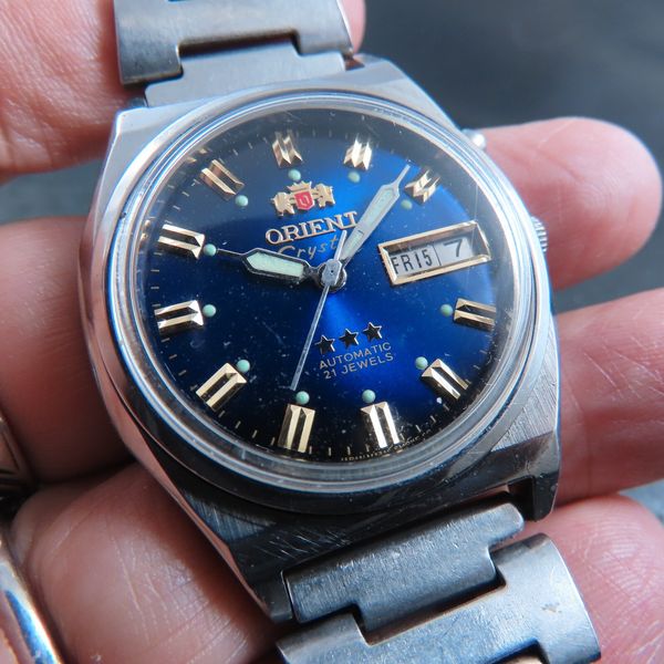 Japan Orient Three Star Daydate Automatic Men Watch (Need Service ...