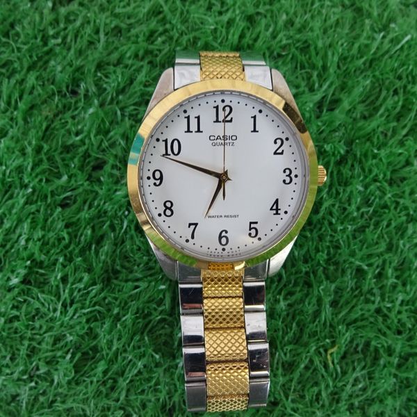 Casio Watch Metal Dress Watch Mens MTP-1274 Water Resistant Japan ...