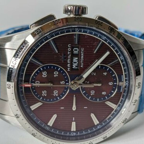 Hamilton Broadway Automatic Chronograph Watch H43516171 Burgundy Dial ...