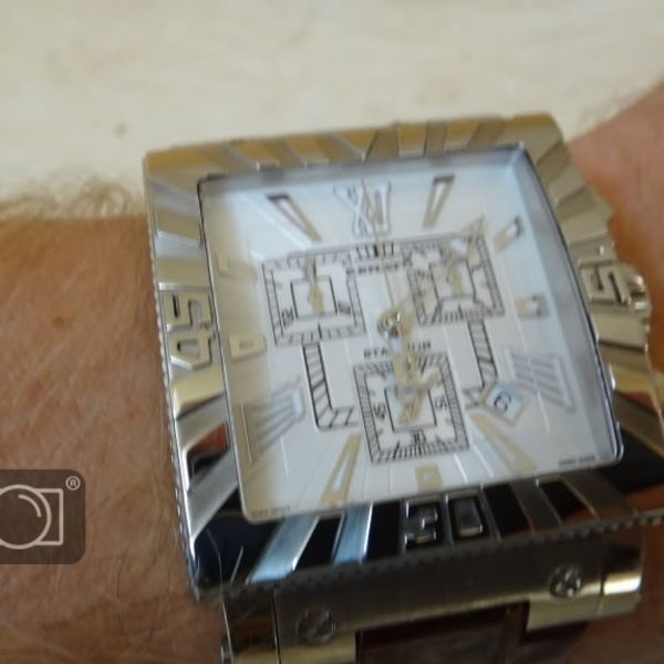 SOLD!!! Renato Stallion, White Dial, Genuine Alligator Band, Sapphire ...