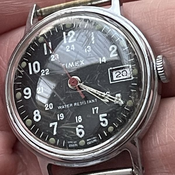 Vintage Timex Sprite Military Style Mechanical Watch 23571-02576 ...