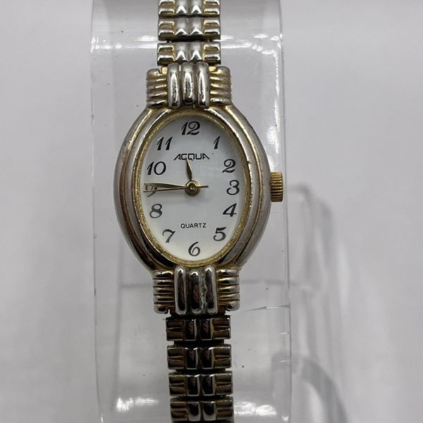 Vintage Acqua Timex Women's Watch 19mm Two Tone Stretch Band- New ...