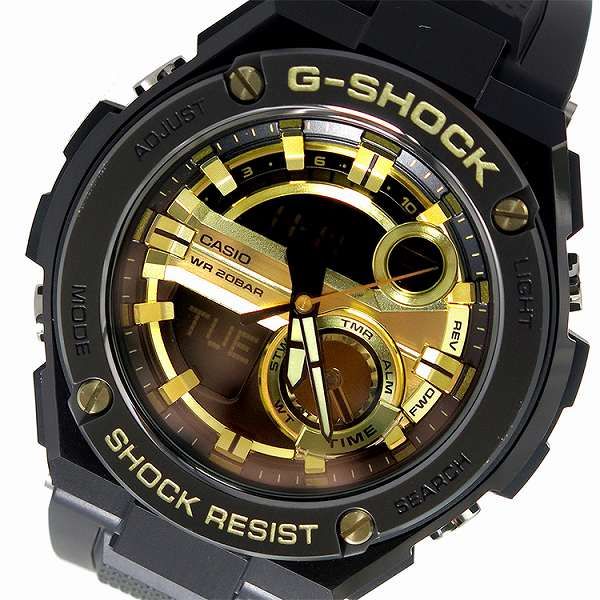 Watch Men's Casio CASIO G-SHOCK G-SHOCK GST-210B-1A9 Black x Gold Black ...