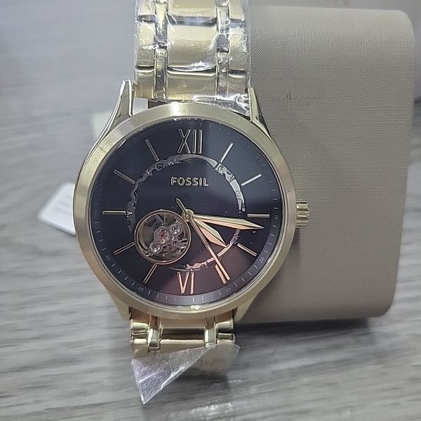 Fossil Men's Fenmore Automatic Gold-Tone Stainless Steel Watch NIB ...