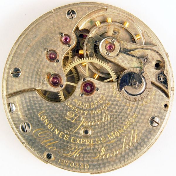 LONGINES EXPRESS MONARCH 21 JEWEL 45.8mm OTTO H FASOLDT POCKET WATCH ...