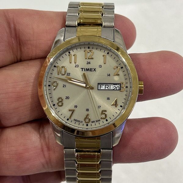 Timex Indiglo Men's Easy reader WR30M watch, Day Date, New Battery!! | WatchCharts Marketplace